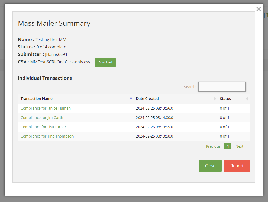Mass Mailer Feature